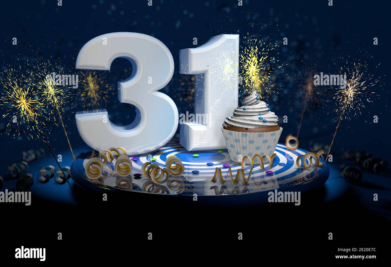 Happy birthday number 31 greeting hi-res stock photography and images ...