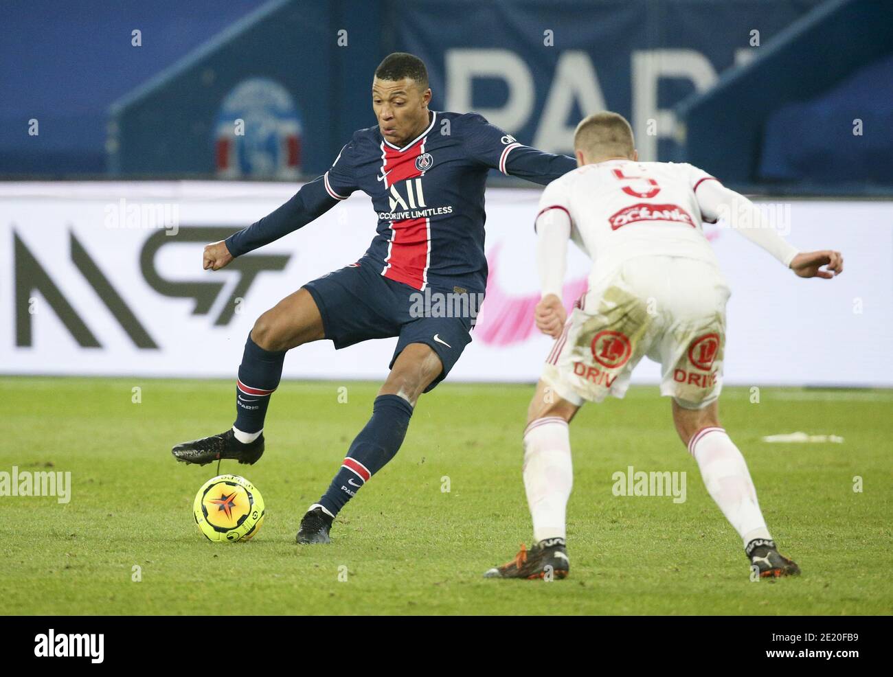 Kylian Mbappe of PSG during the French championship Ligue 1 football ...