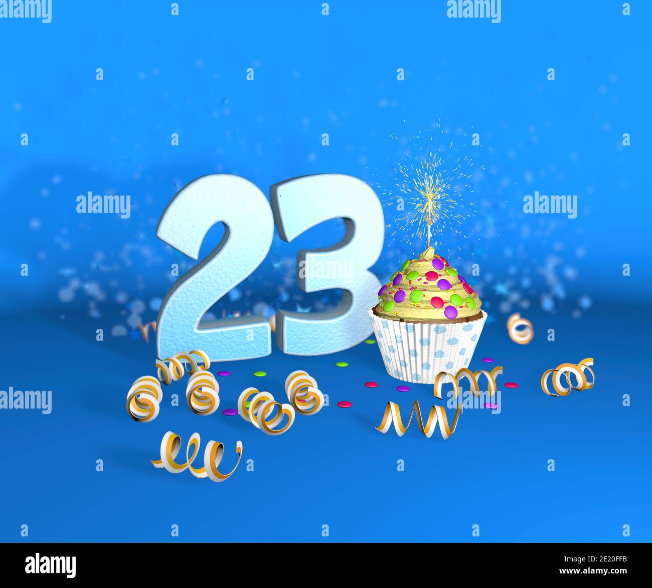3d number 23 hi-res stock photography and images - Alamy