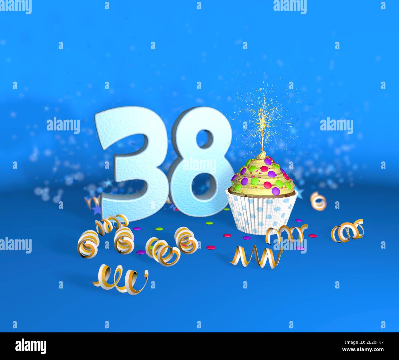 3d number 38 hi-res stock photography and images - Alamy