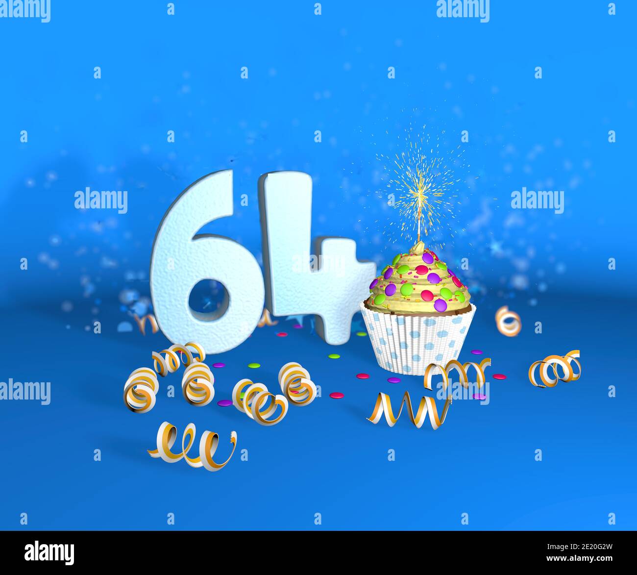3d number 64 hi-res stock photography and images - Alamy