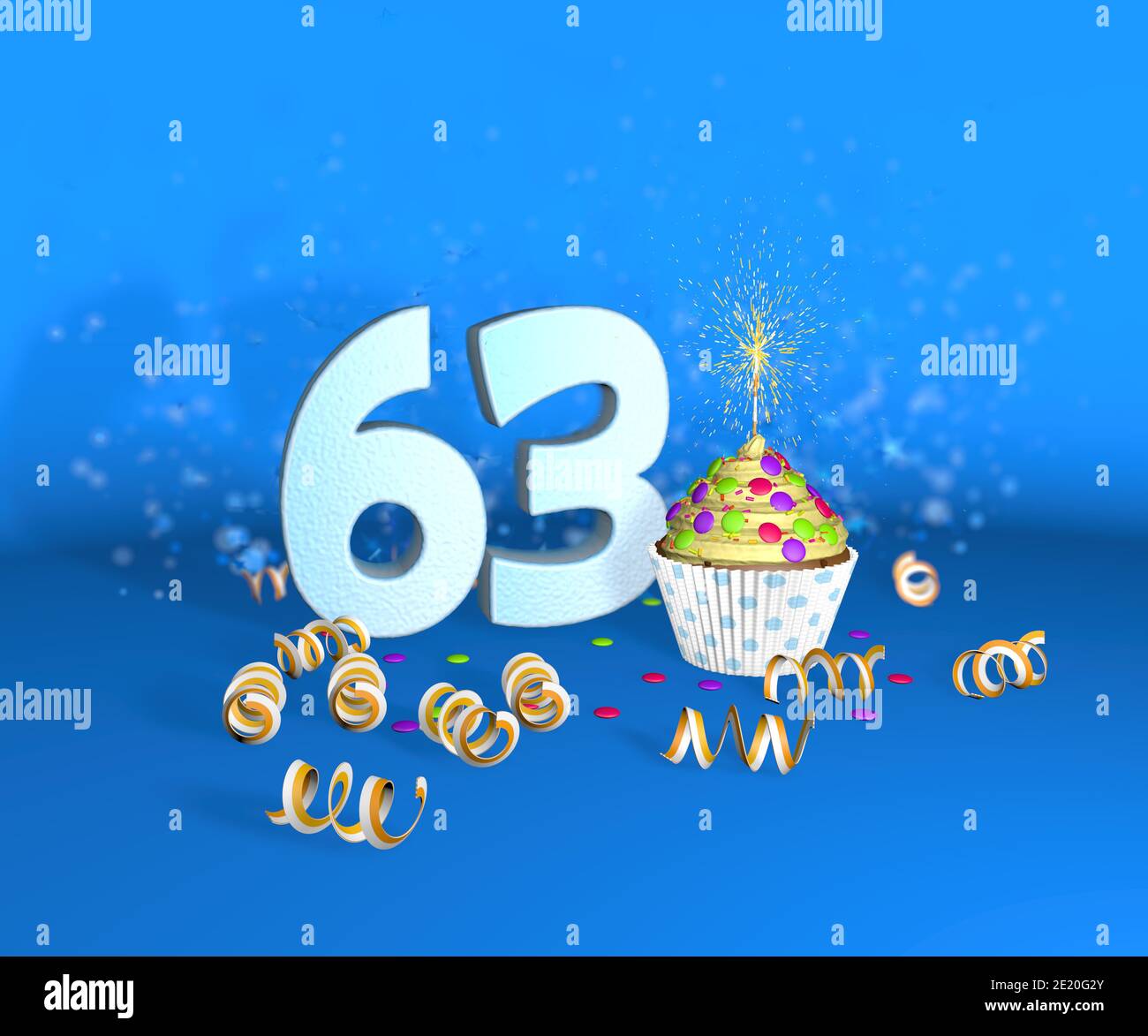 Happy birthday number 63 greeting hi-res stock photography and images ...