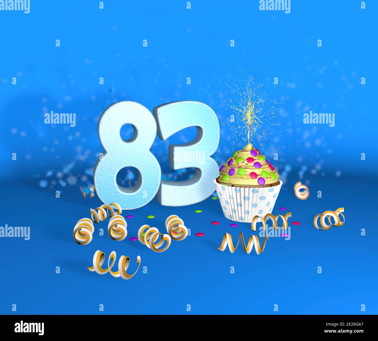 3d number 83 hi-res stock photography and images - Alamy