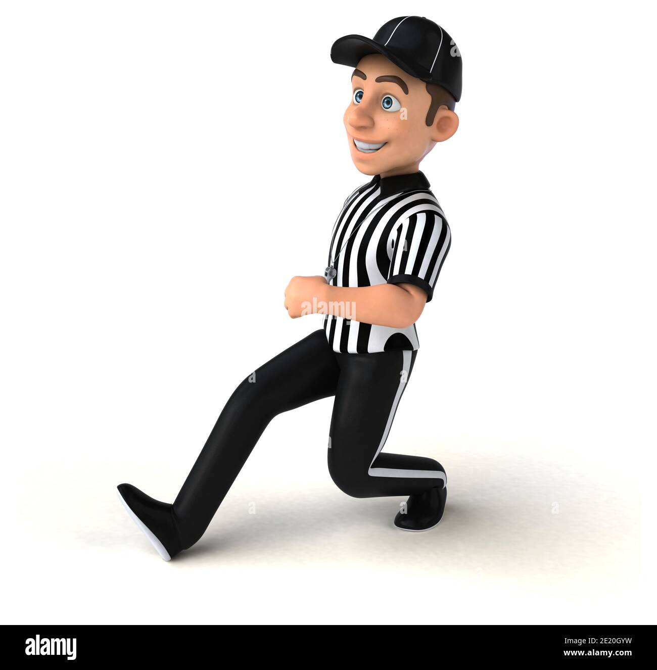 Fun 3D Illustration of an american Referee Stock Photo - Alamy