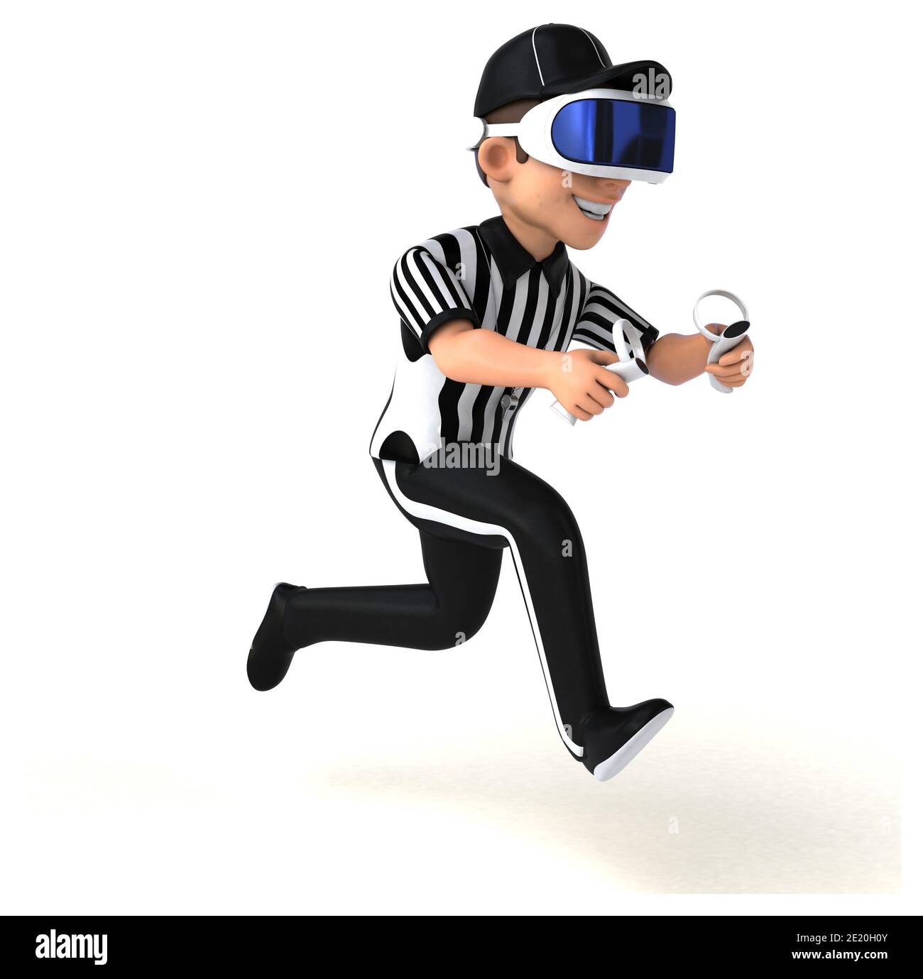 Fun 3D Illustration of a referee with a VR Helmet Stock Photo - Alamy