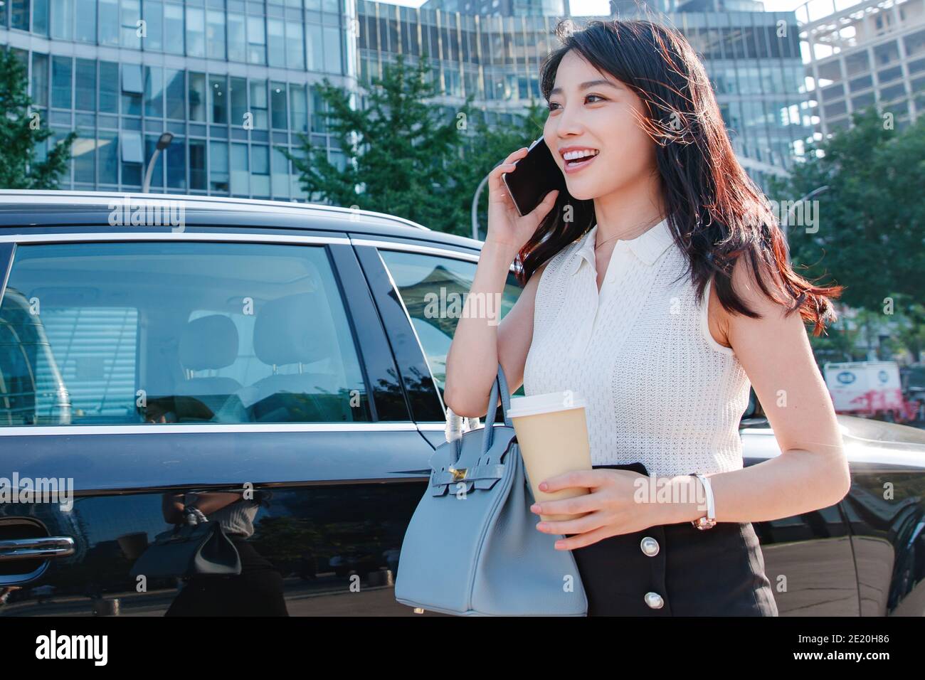 Call car business women Stock Photo - Alamy