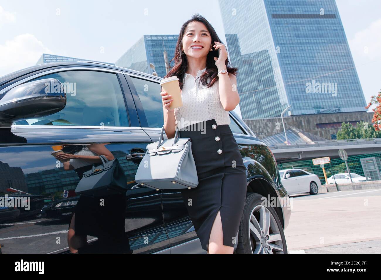 Call car business women Stock Photo - Alamy
