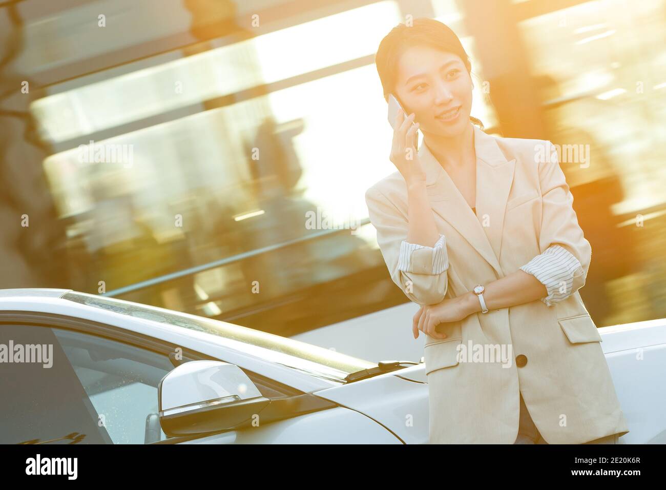 Car called white-collar workers Stock Photo - Alamy