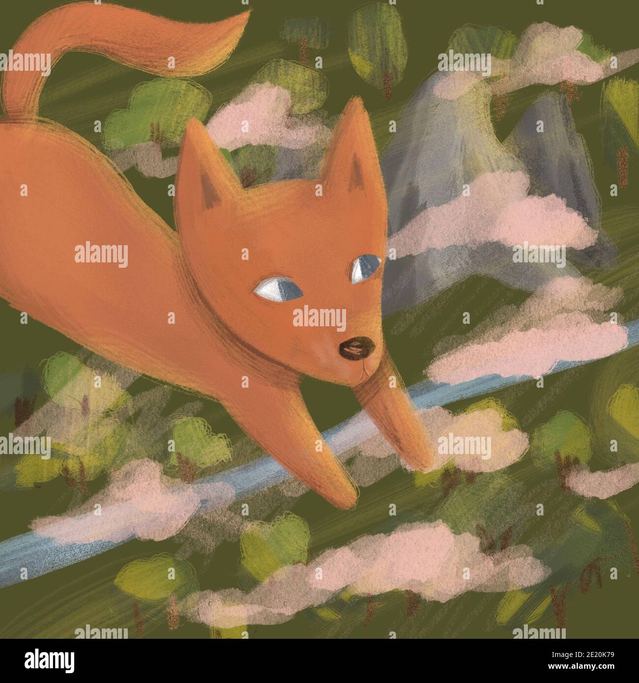 Magical fox illustration hi-res stock photography and images - Alamy