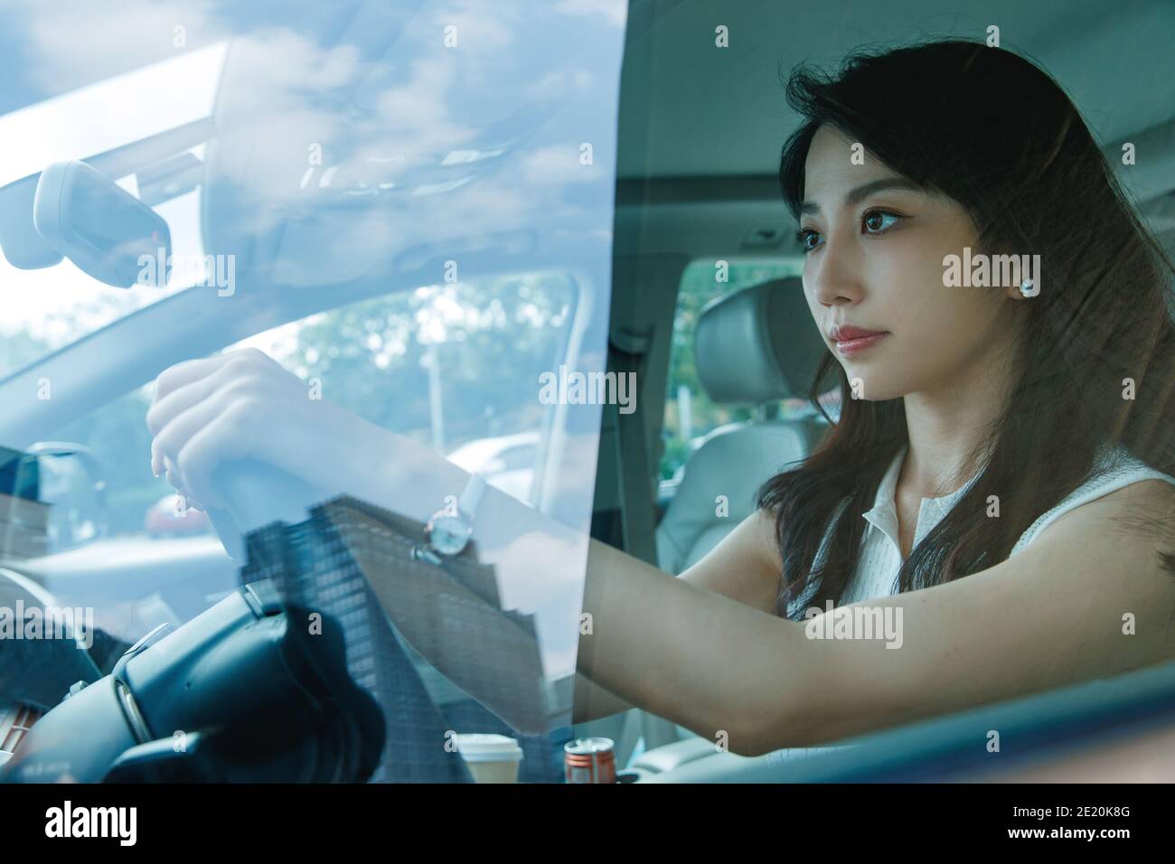 Drive young woman Stock Photo - Alamy