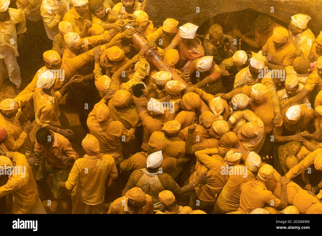 Bhandara the turmeric or haldi showering festival of jejuri Maharashtra ...