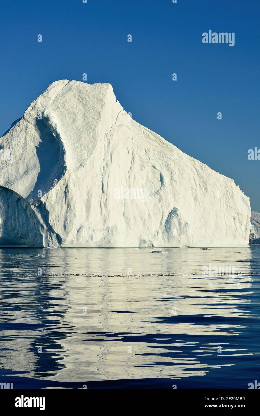 beautiful huge icebergs in the Disko Bay, Ilulissat icefjord in the ...