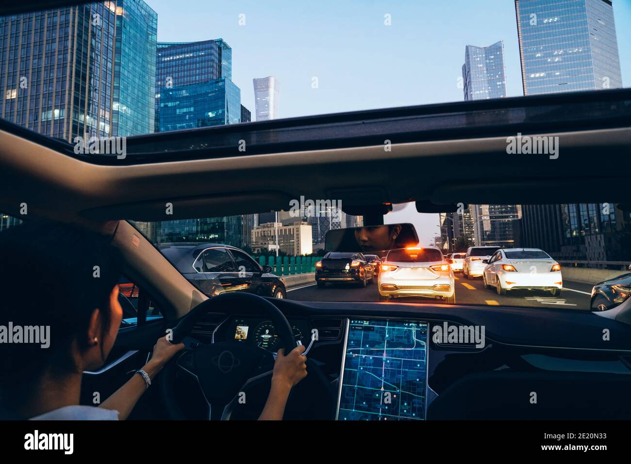 Car drive away evening hi-res stock photography and images - Alamy