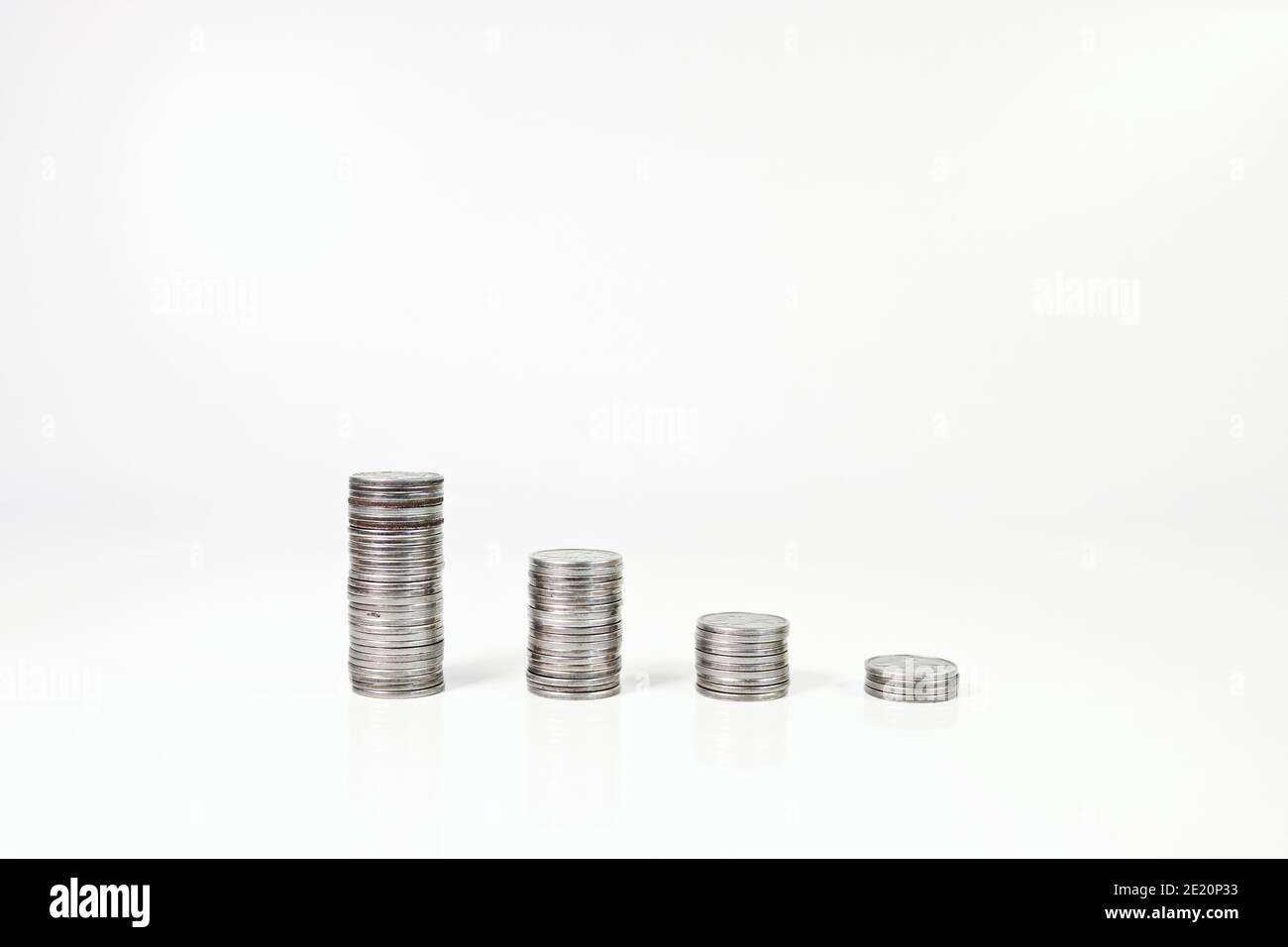 Columns coins on light hi-res stock photography and images - Alamy