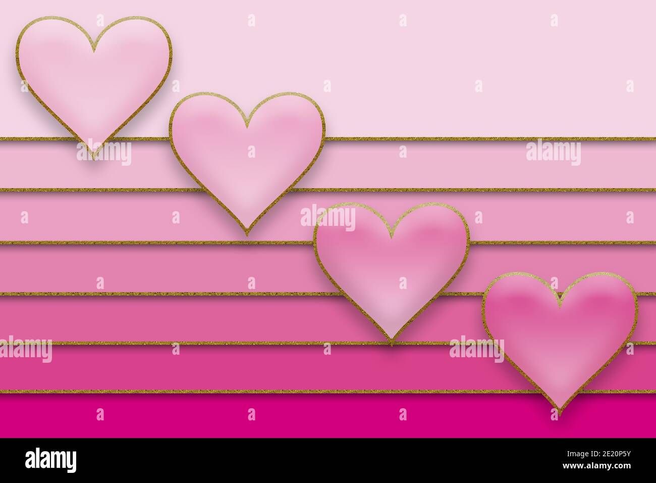 Abstract background illustration of layers of overlapping pink paper ...