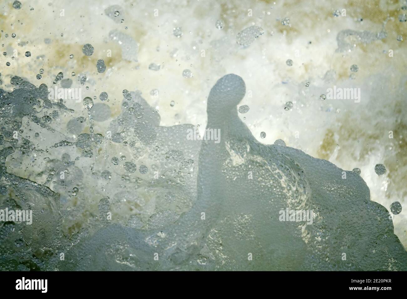Water splashes from waterfall close-up. Beauty of clear spring water ...