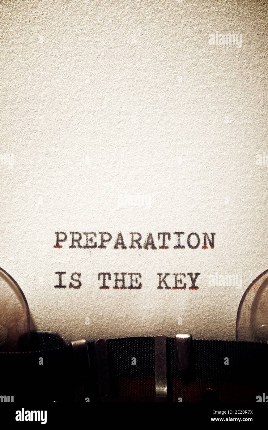 Preparation is the key to success hi-res stock photography and images ...