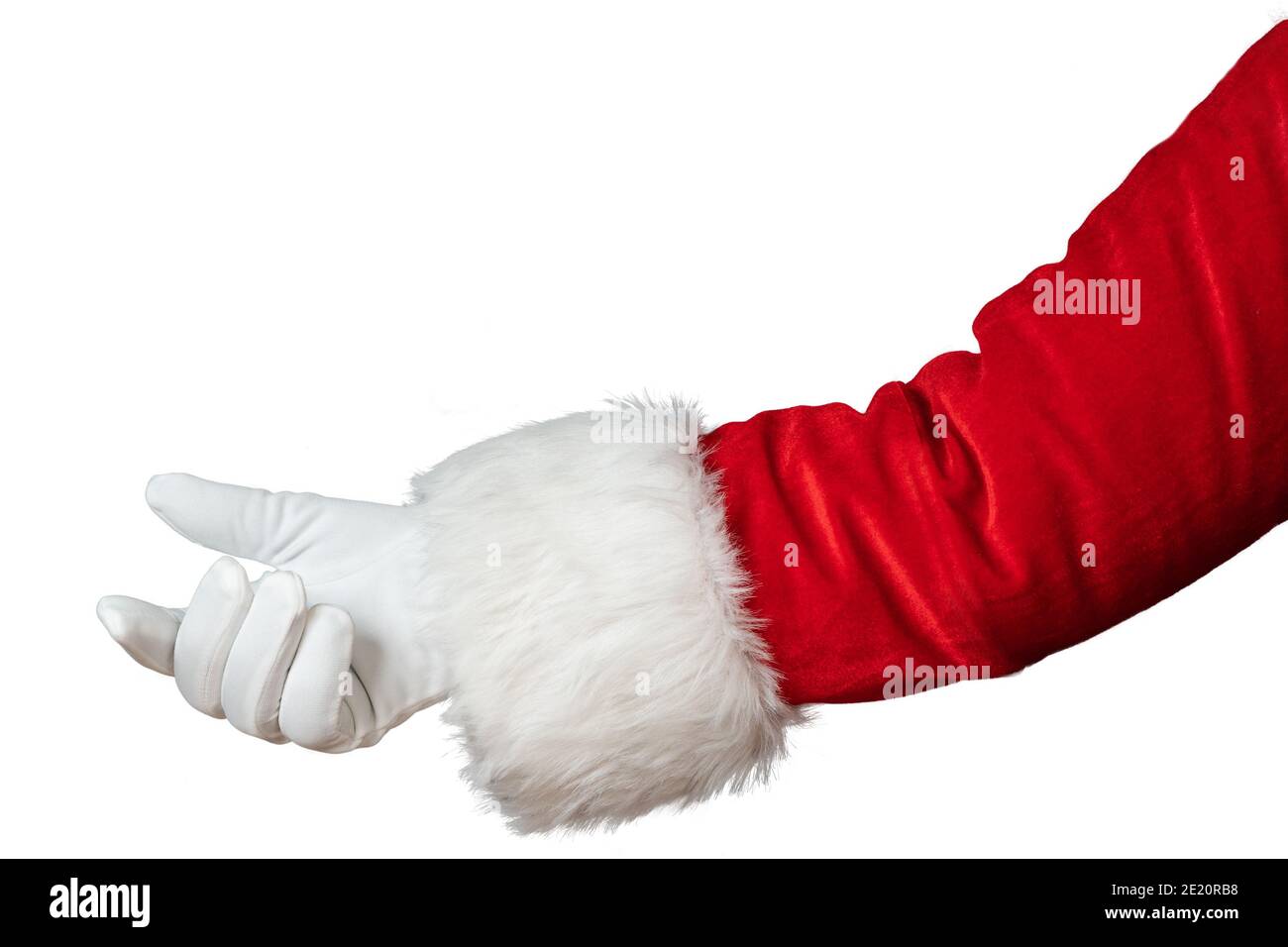 Santa Claus hand isolated on white background Stock Photo - Alamy