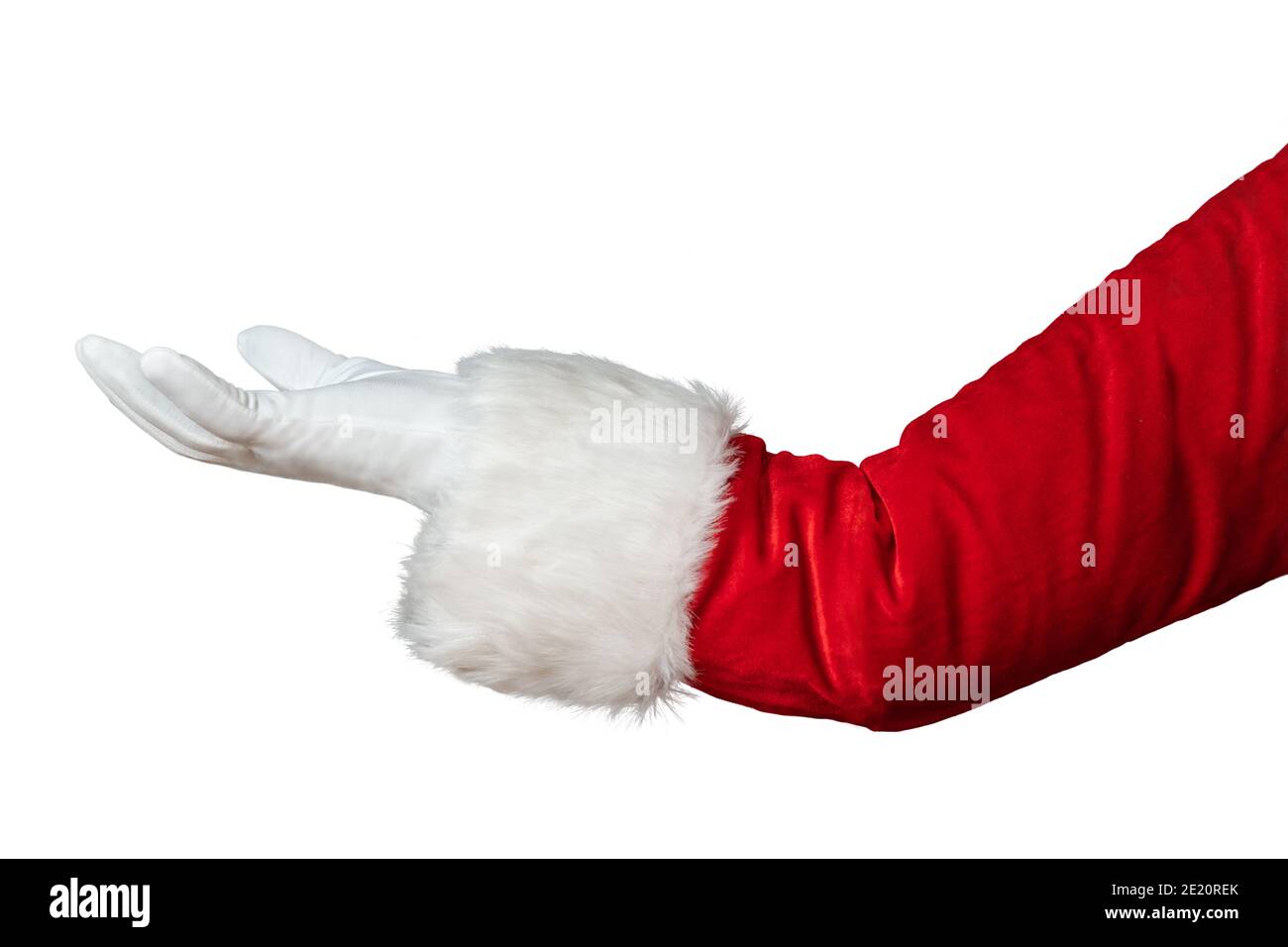 Santa Claus hand isolated on white background Stock Photo - Alamy