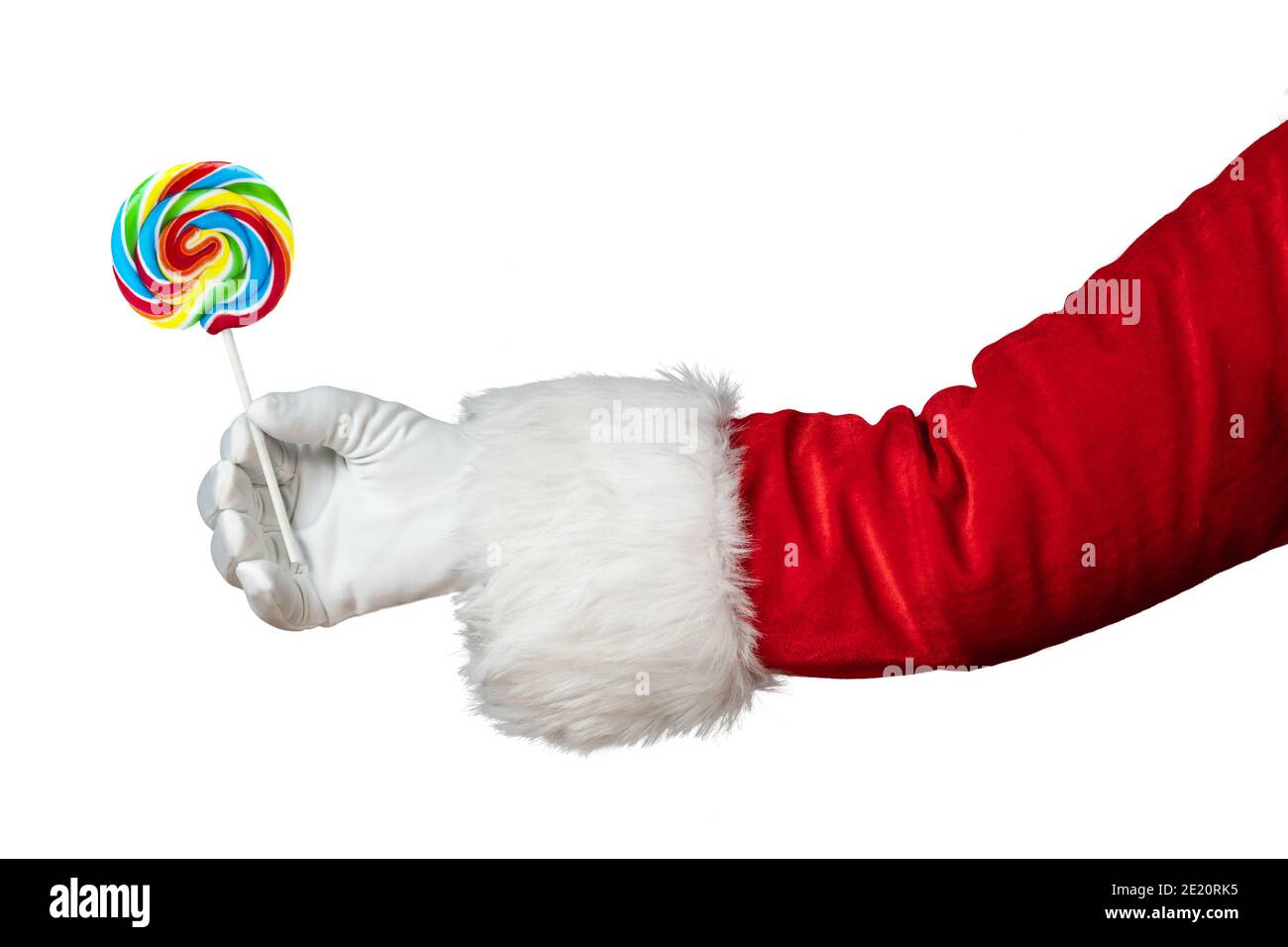 Santa Claus hand isolated on white background Stock Photo - Alamy