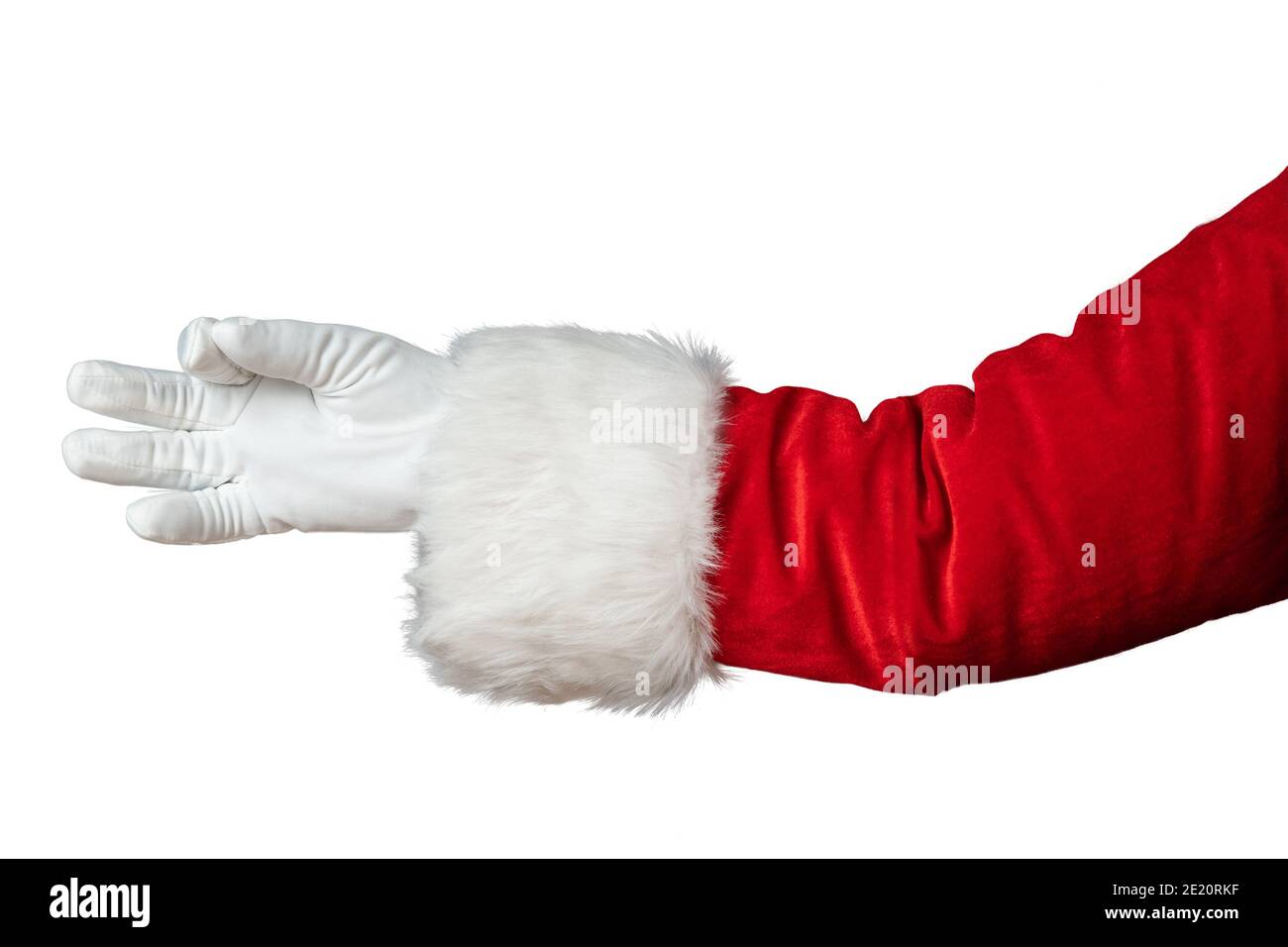 Santa Claus hand isolated on white background Stock Photo - Alamy