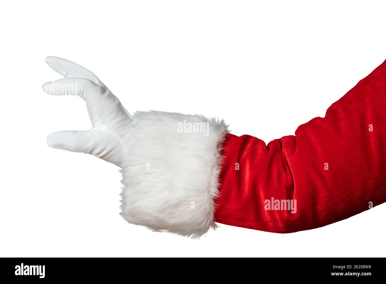Santa Claus hand isolated on white background Stock Photo - Alamy