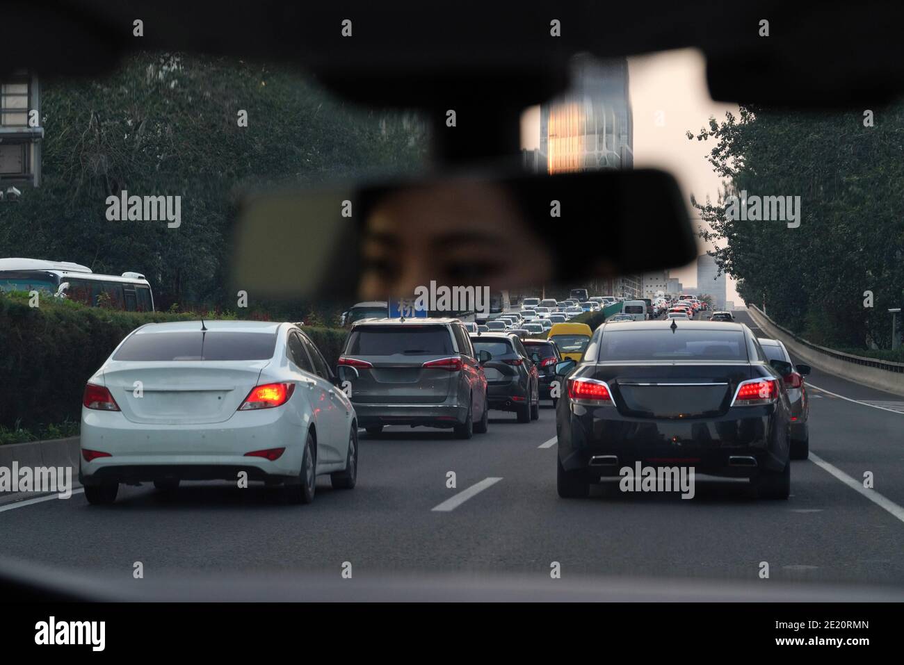 Vehicle driving traffic jam Stock Photo - Alamy