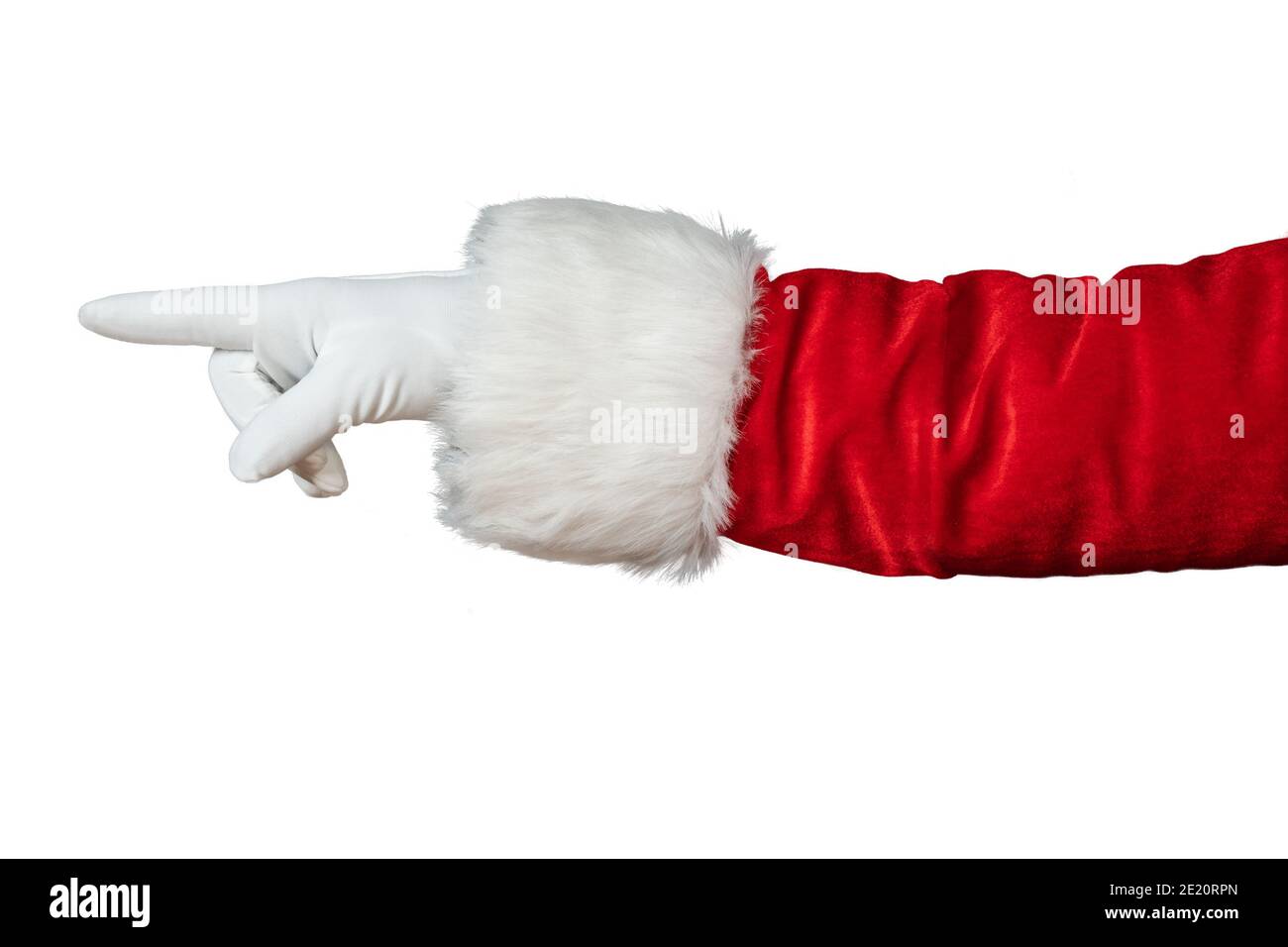 Santa Claus hand isolated on white background Stock Photo - Alamy