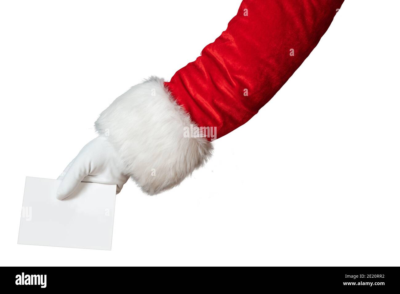 Santa Claus hand isolated on white background Stock Photo - Alamy