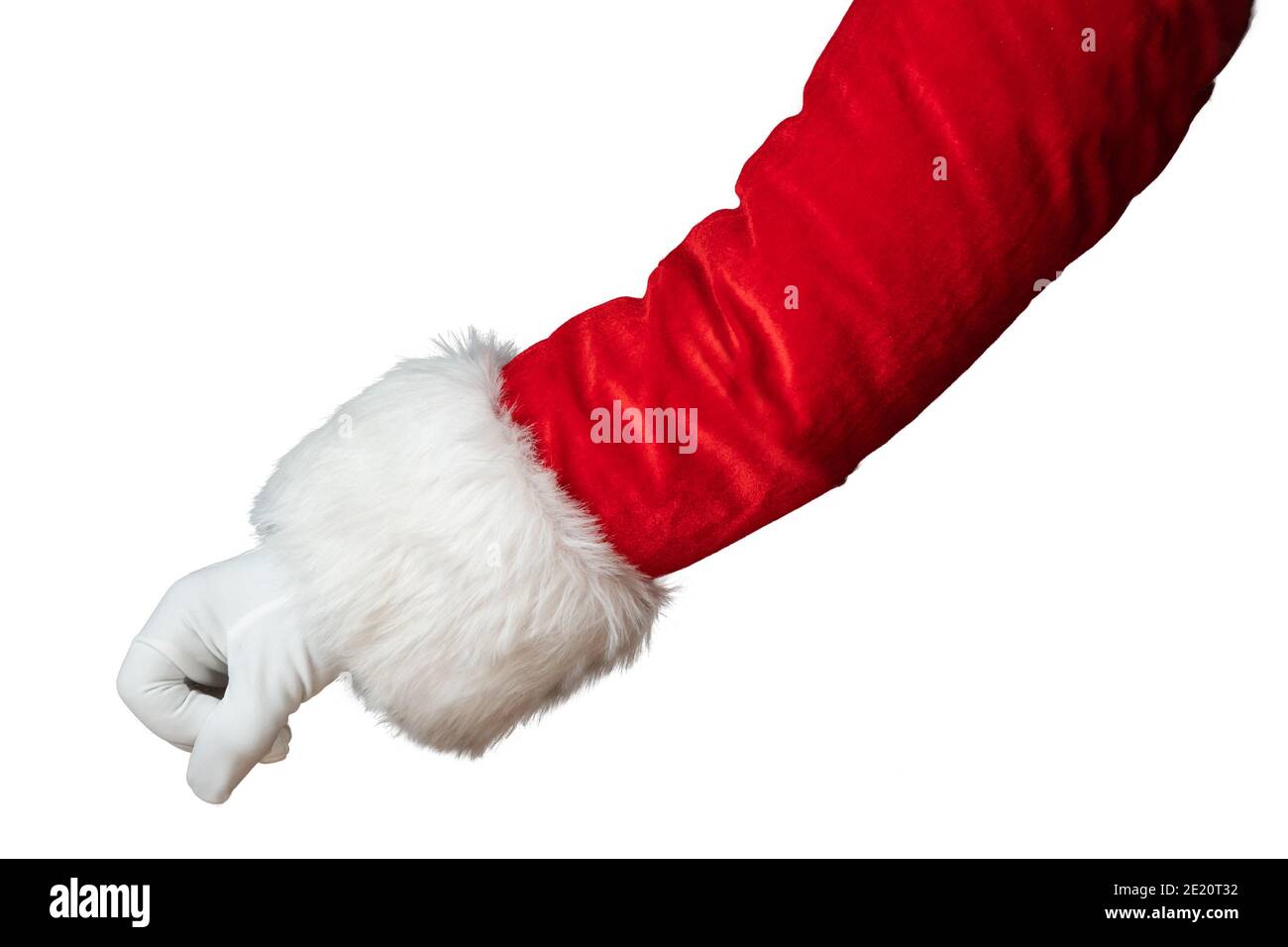 Santa Claus hand isolated on white background Stock Photo - Alamy