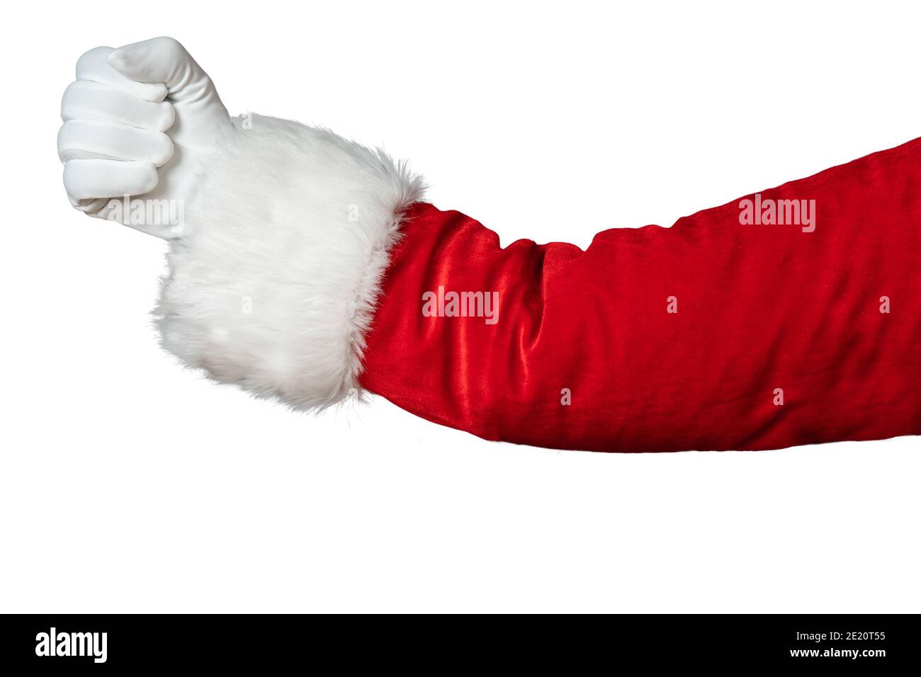 Santa Claus hand isolated on white background Stock Photo - Alamy
