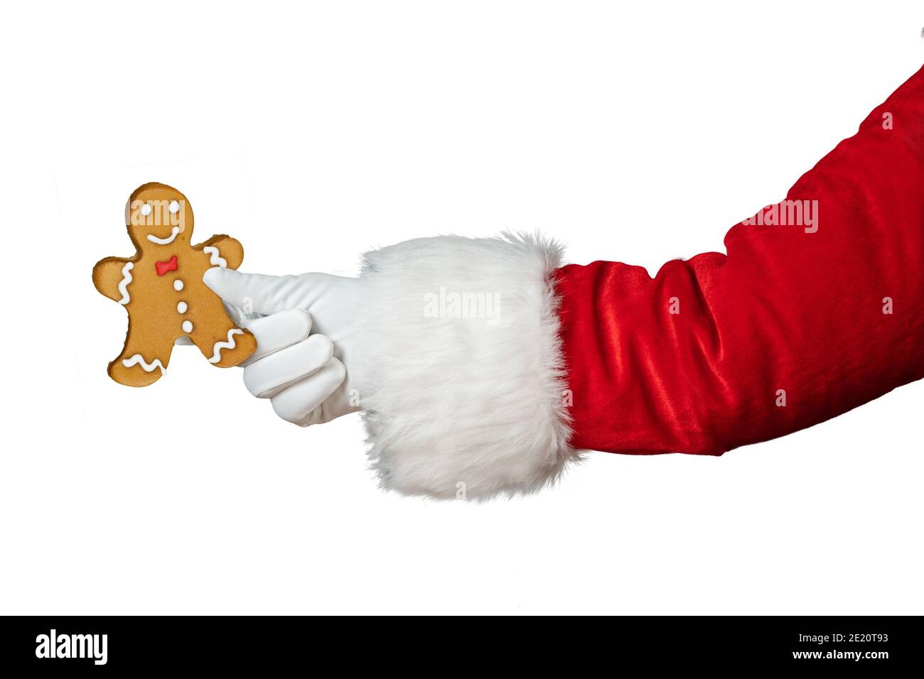 Santa Claus hand isolated on white background Stock Photo - Alamy