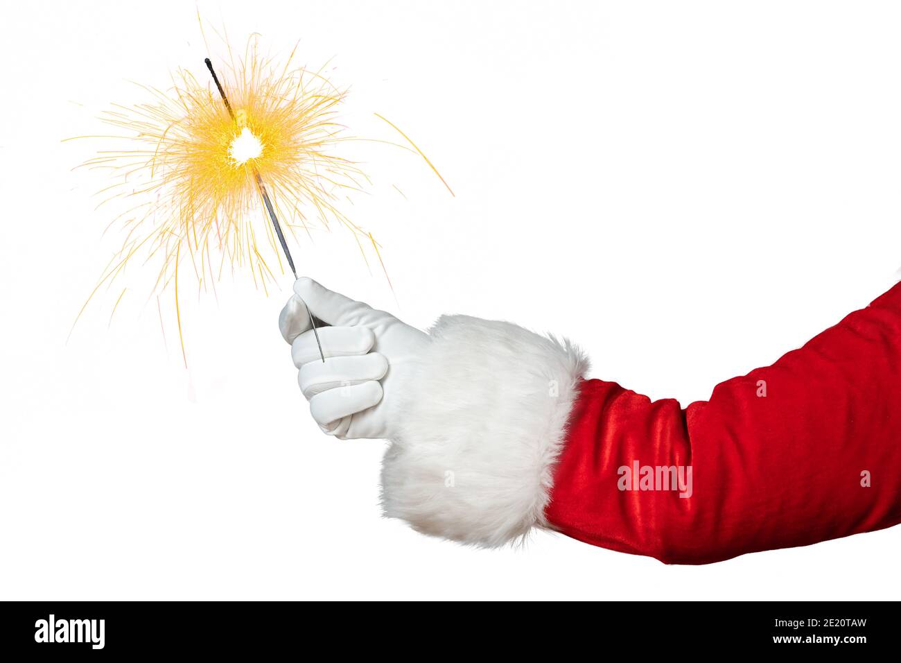 Santa Claus hand isolated on white background Stock Photo - Alamy