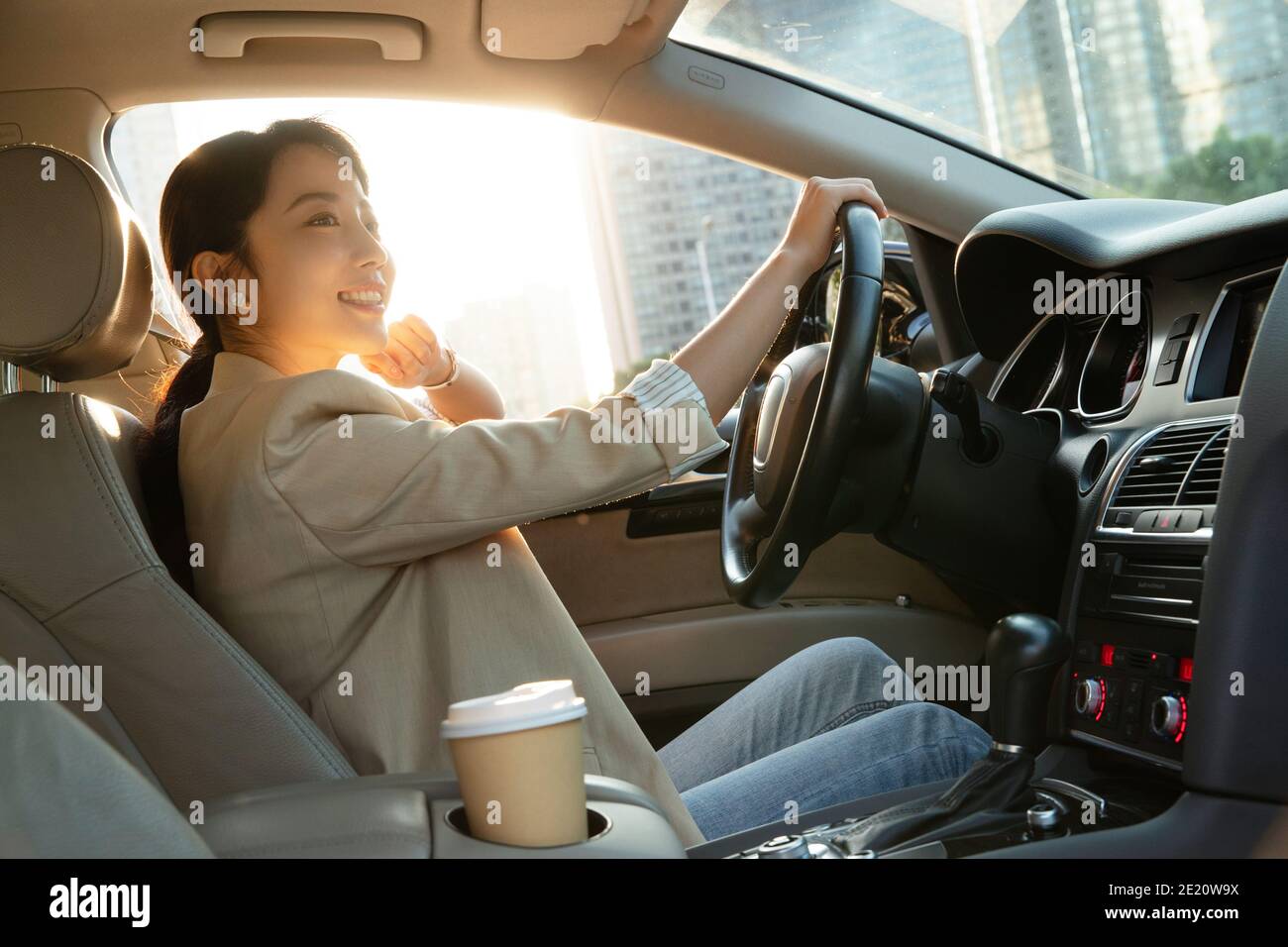 Young woman commuter hot hi-res stock photography and images - Alamy