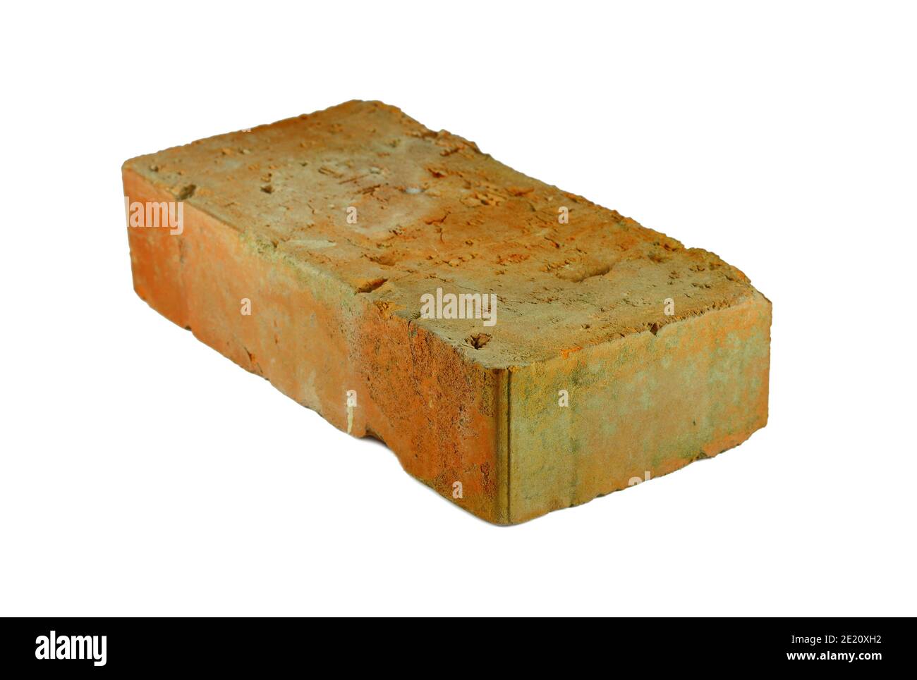 Red brick isolated on white background Stock Photo - Alamy