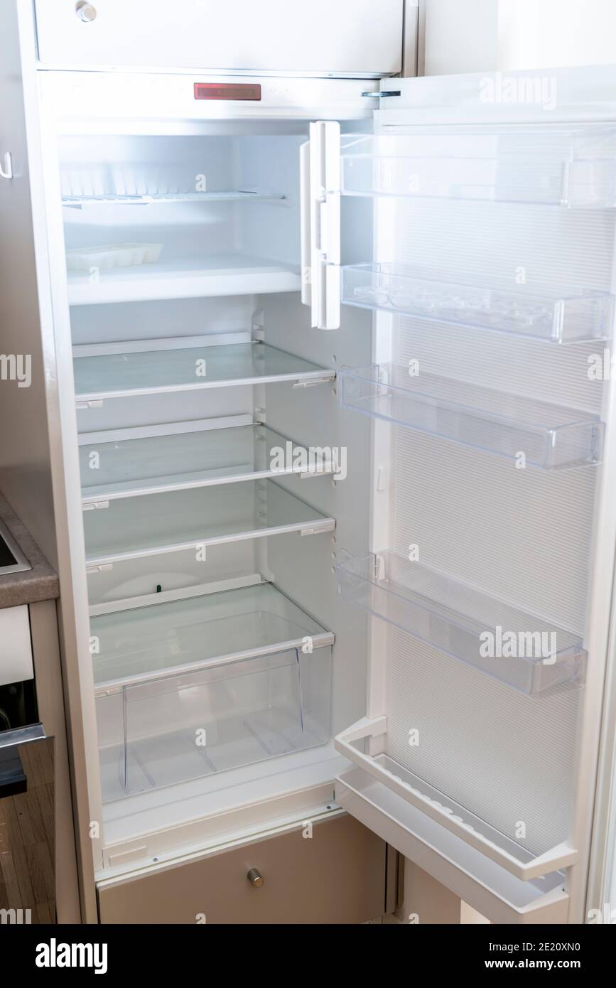 Empty Refrigerator at Home in Switzerland Stock Photo - Alamy