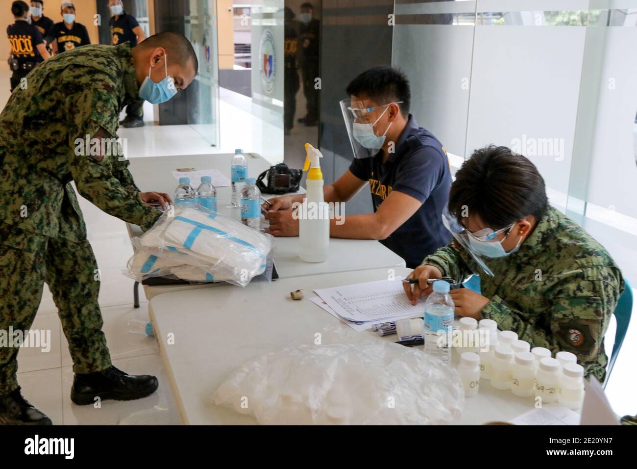 Pasig City, Philippines. 11th Jan, 2021. Members of PNP (Philippine ...