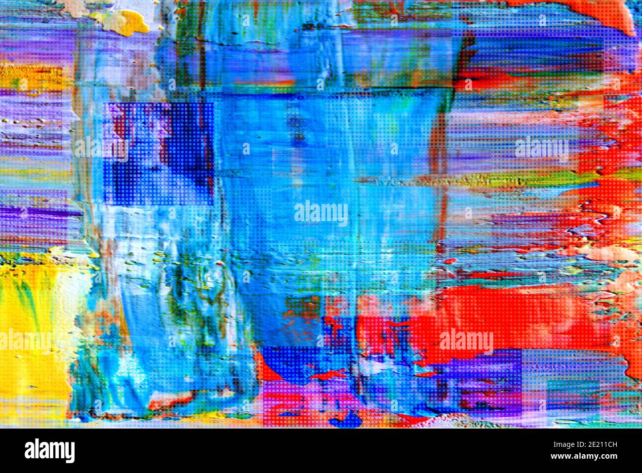 colorful smears of paint on surface with dots Stock Photo - Alamy