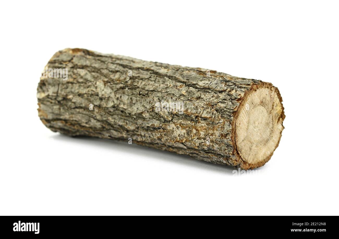 Firewood isolated on white. Oak Log Isolated on a white. Log fire wood ...