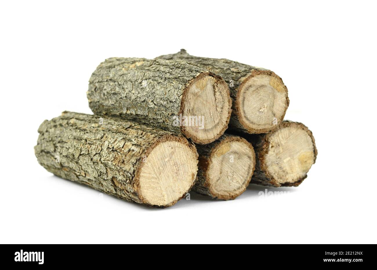 Firewood isolated on white. Oak Log Isolated on a white. Log fire wood ...