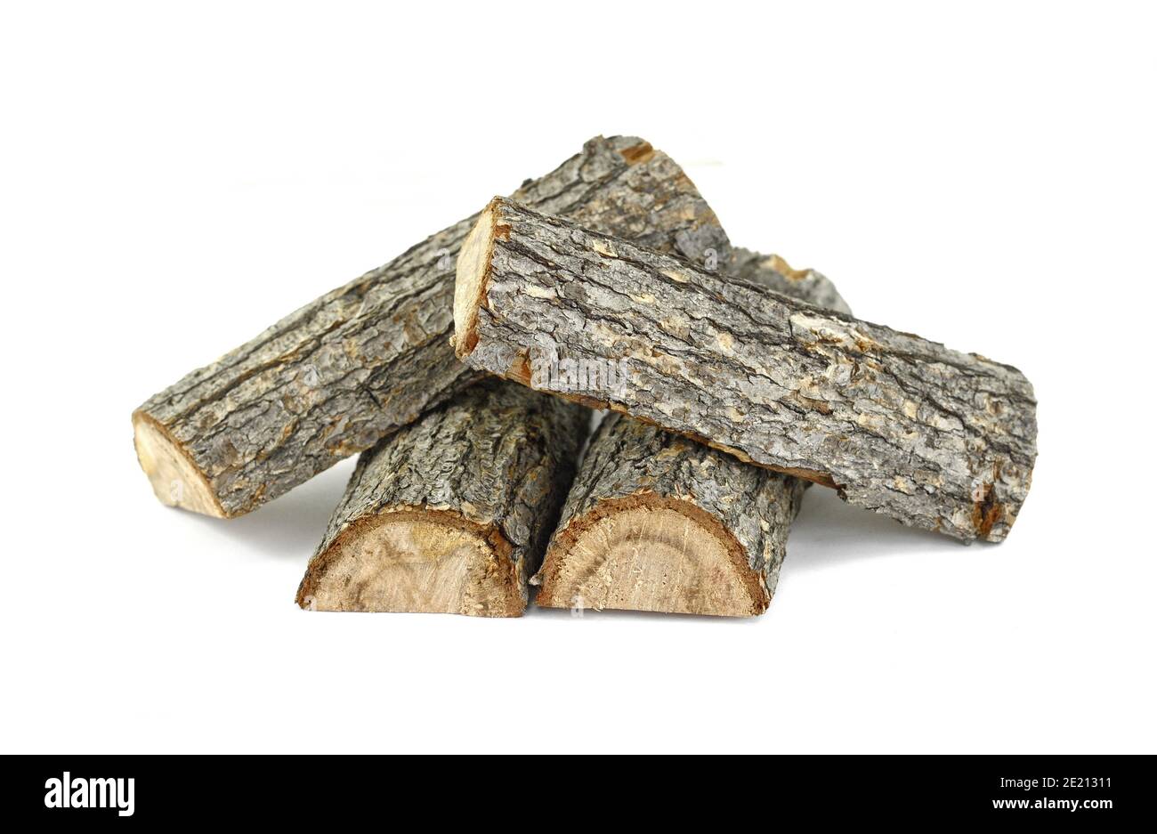 Firewood isolated on white. Oak Log Isolated on a white. Log fire wood ...