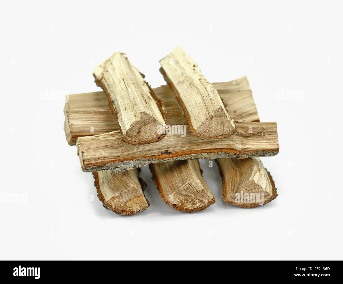 Firewood isolated on white. Oak Log Isolated on a white. Log fire wood ...