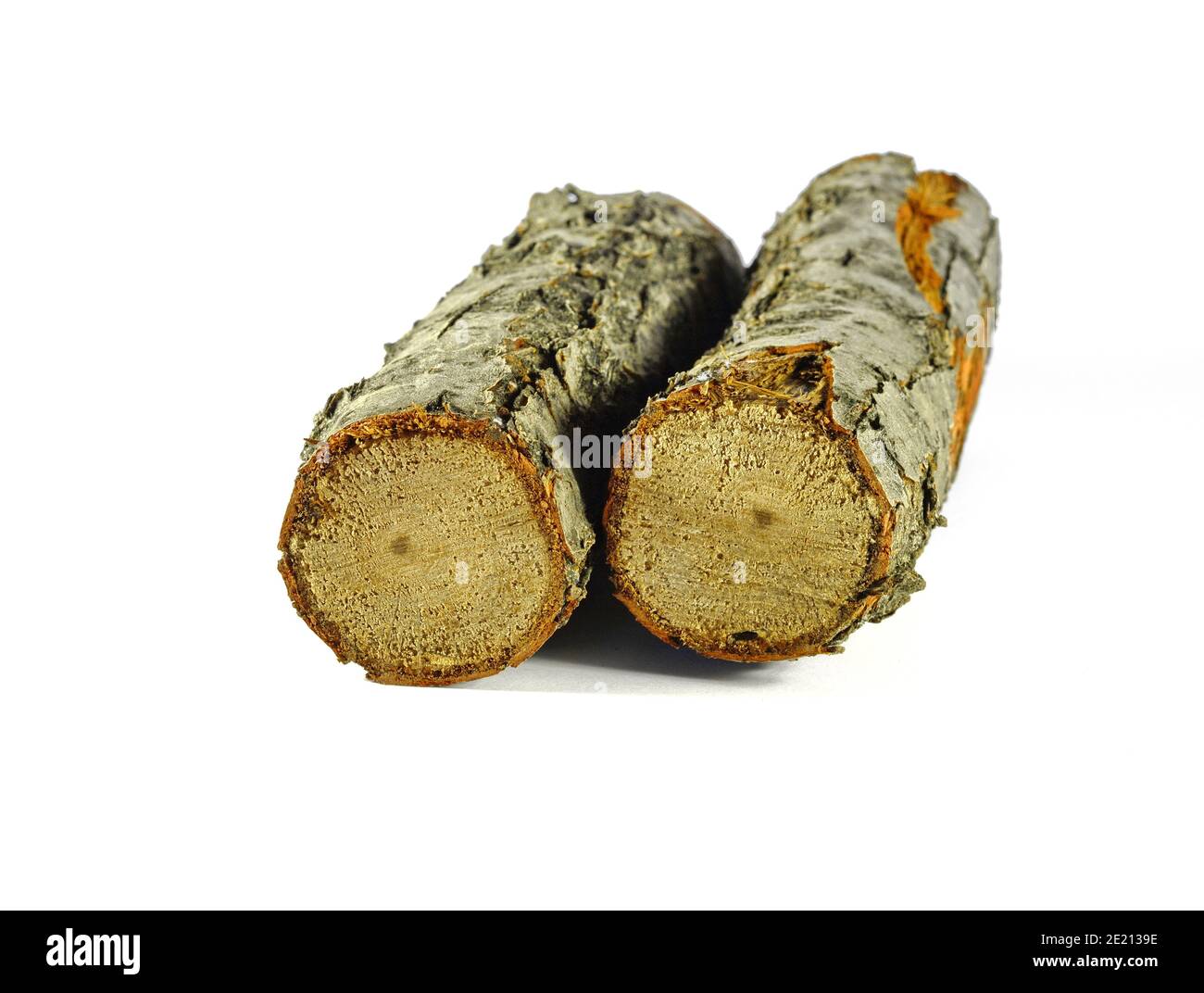 Firewood isolated on white. Oak Log Isolated on a white. Log fire wood ...