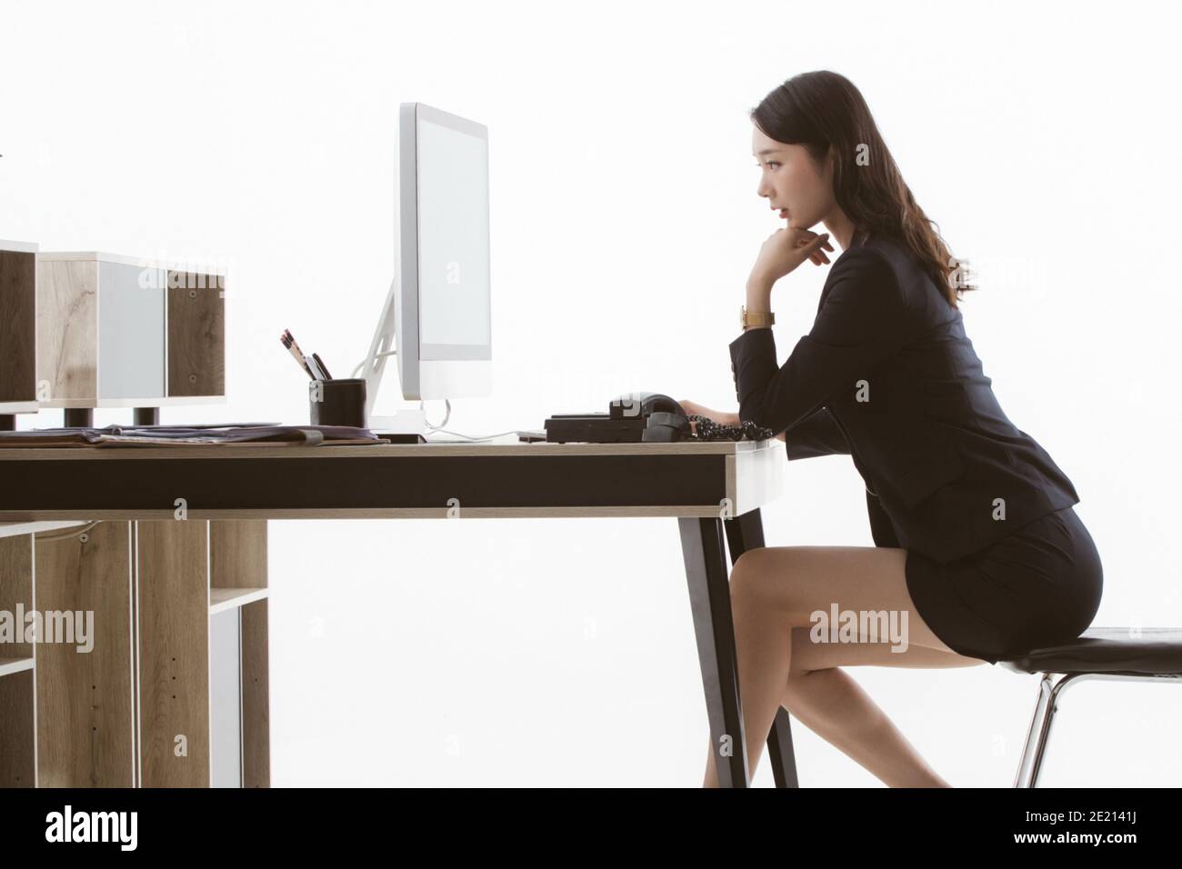 Business lady in the office work Stock Photo - Alamy