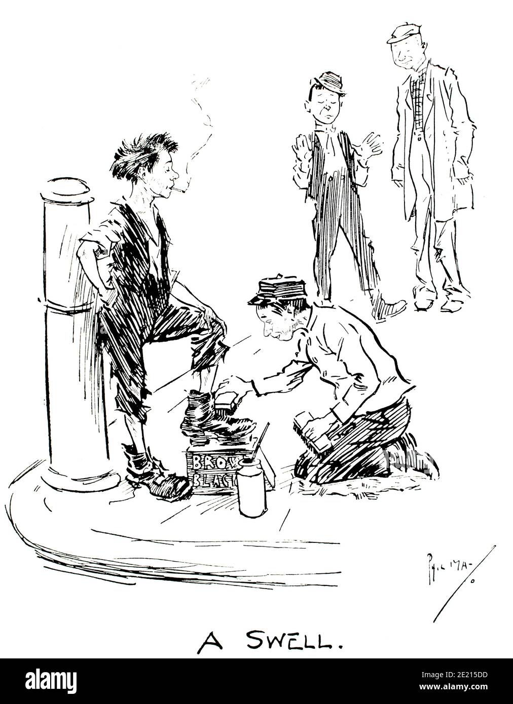 A swell, comic, illustration from book Gutter Snipes, by artist and ...