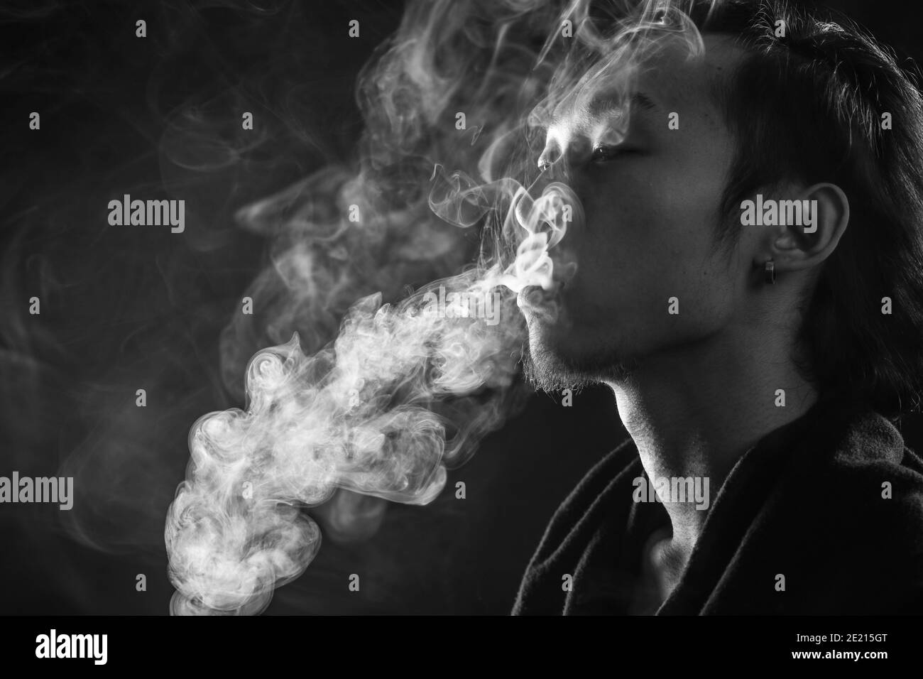 Handsome man side face beautiful Black and White Stock Photos & Images ...