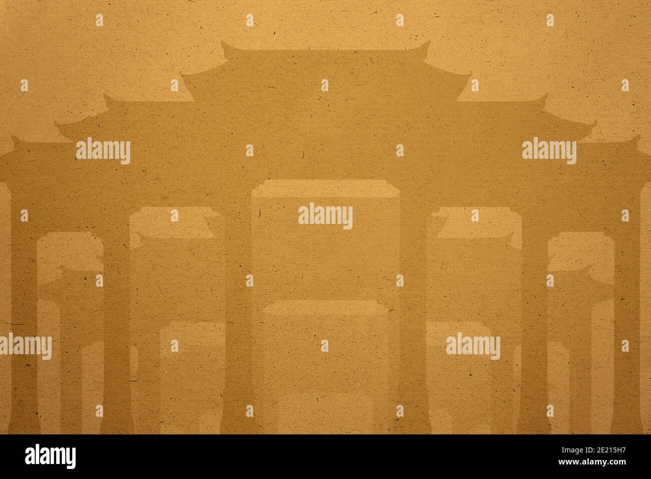 Chinese pavilion gate pattern on golden wall background Stock Photo - Alamy