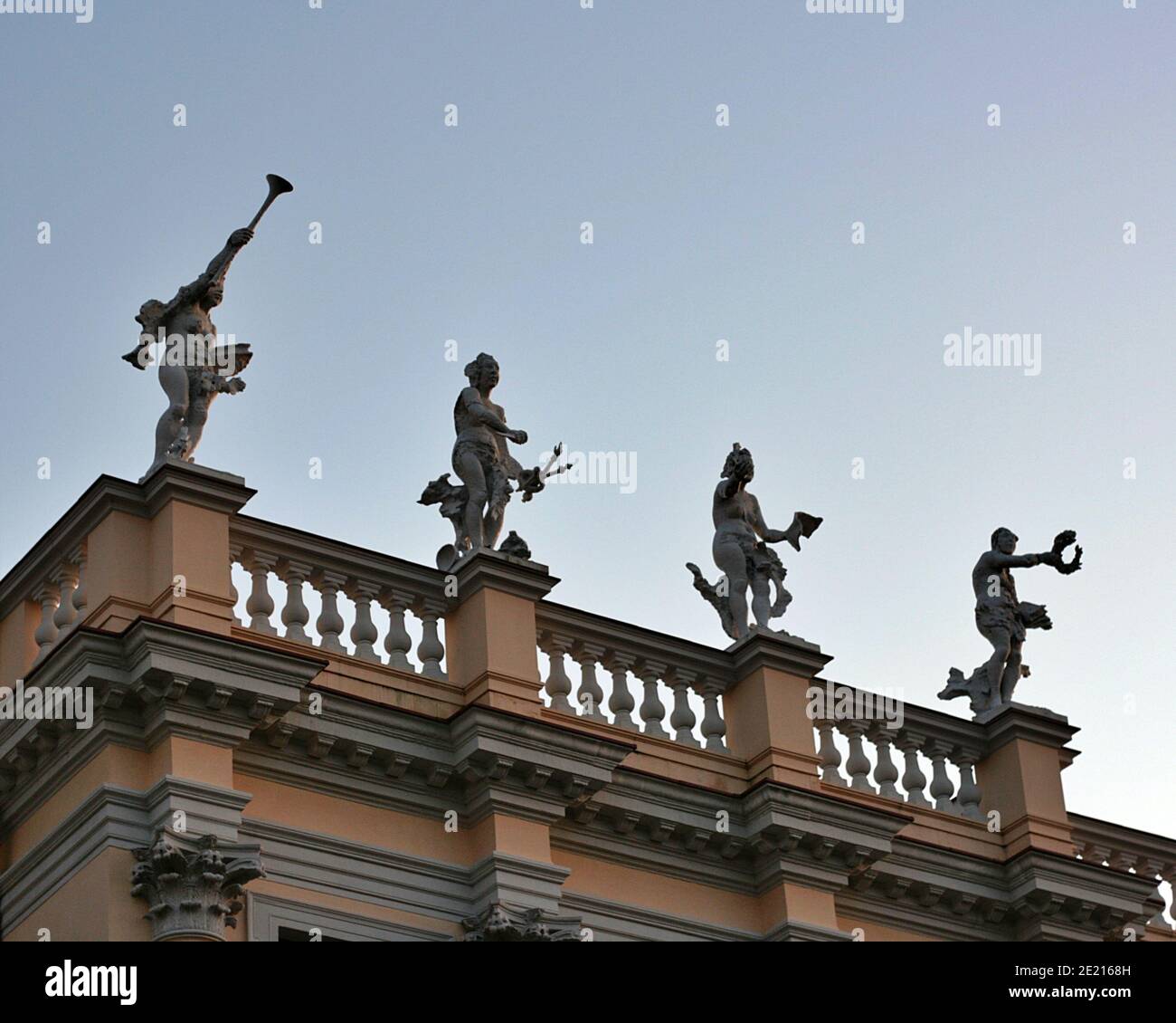 Low angle shot of the statues of the Charlottenburg palace Stock Photo ...