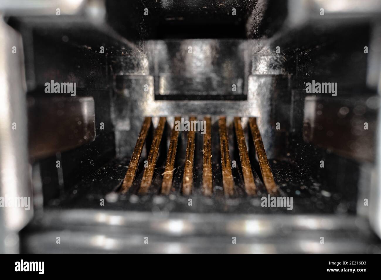 Ports and outputs at computer system unit macro Stock Photo - Alamy