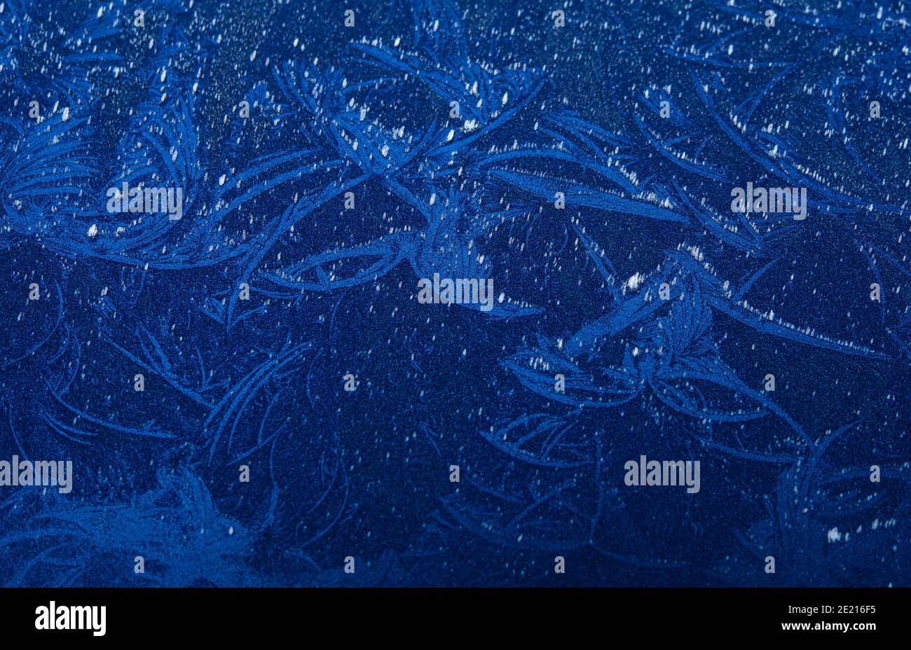 Frosted Dark Blue Car Body Background. Winter Time Freeze Backdrop ...